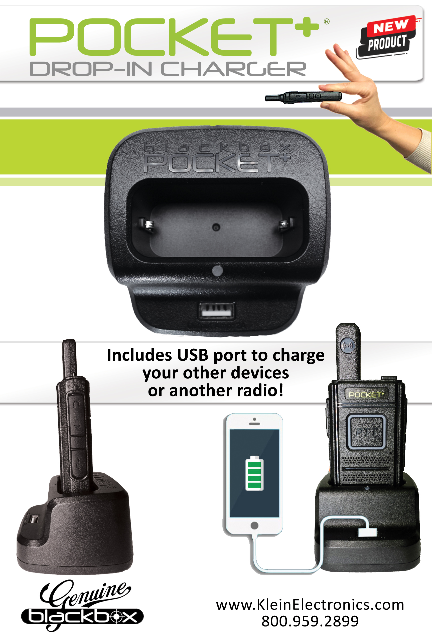 Pocket+ Drop-In Single Charger